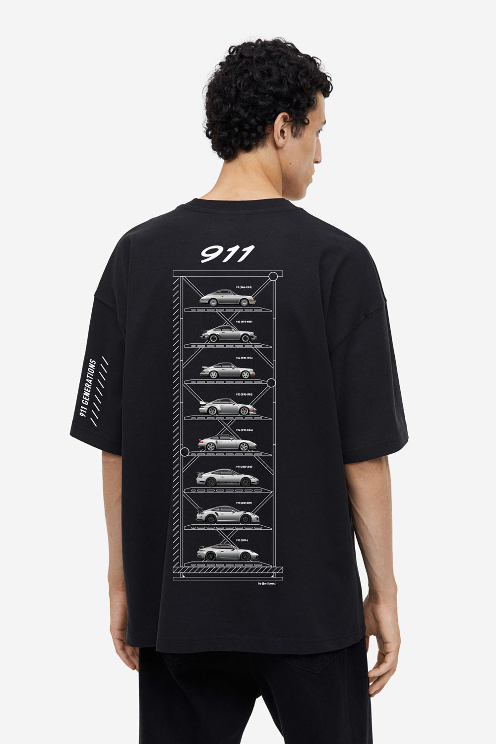 VOLT'D x ArtTunerz Porsche 911 Generations Edition Tee (Black)